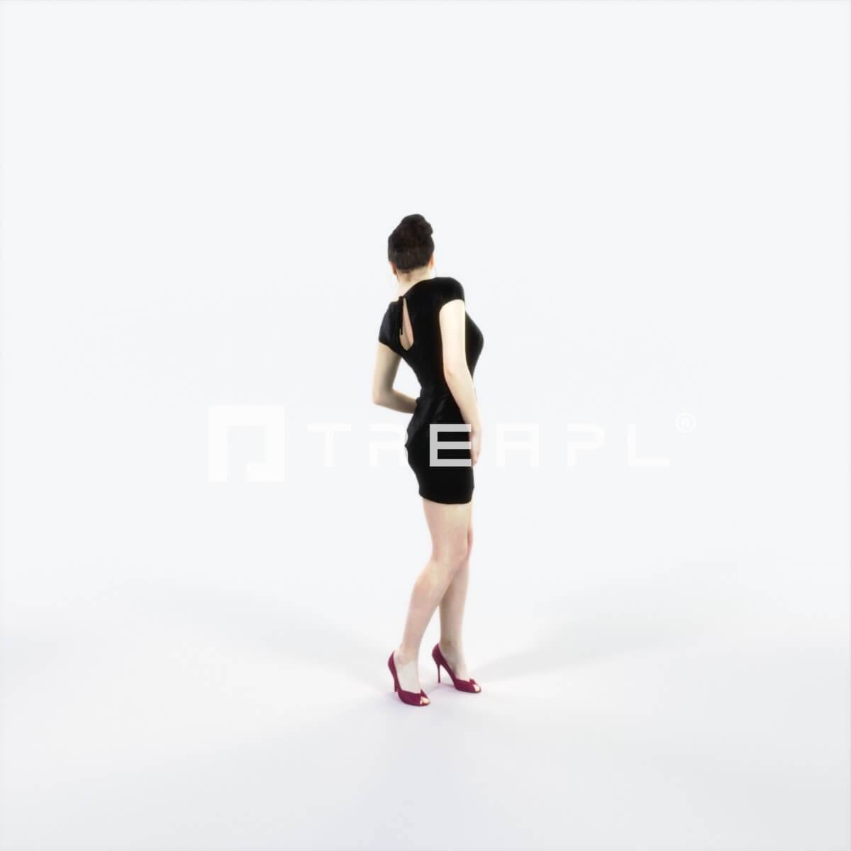 Dream 11B Turning Around Casual Woman - 3D Model by Treapl