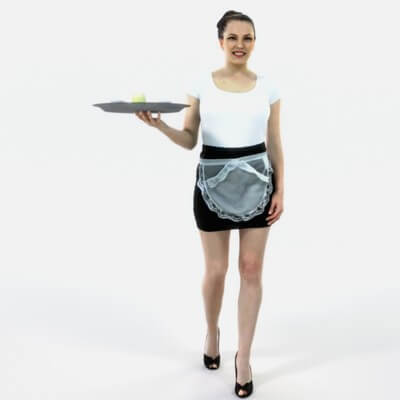 Dream 14B Waitress walking Working Woman - 3D Model by Treapl