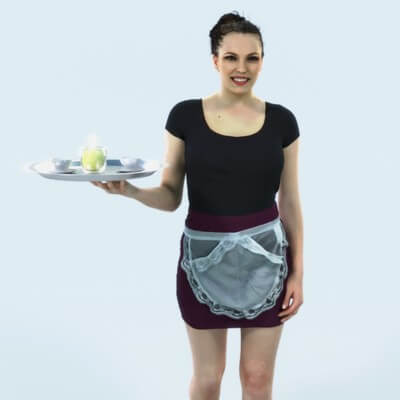 Dream 14G Waitress Walking Working Woman (8k Textures) - 3D Model by Treapl