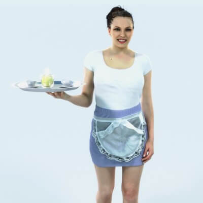 Dream 14K Waitress Walking Working Woman (8k Textures) - 3D Model by Treapl