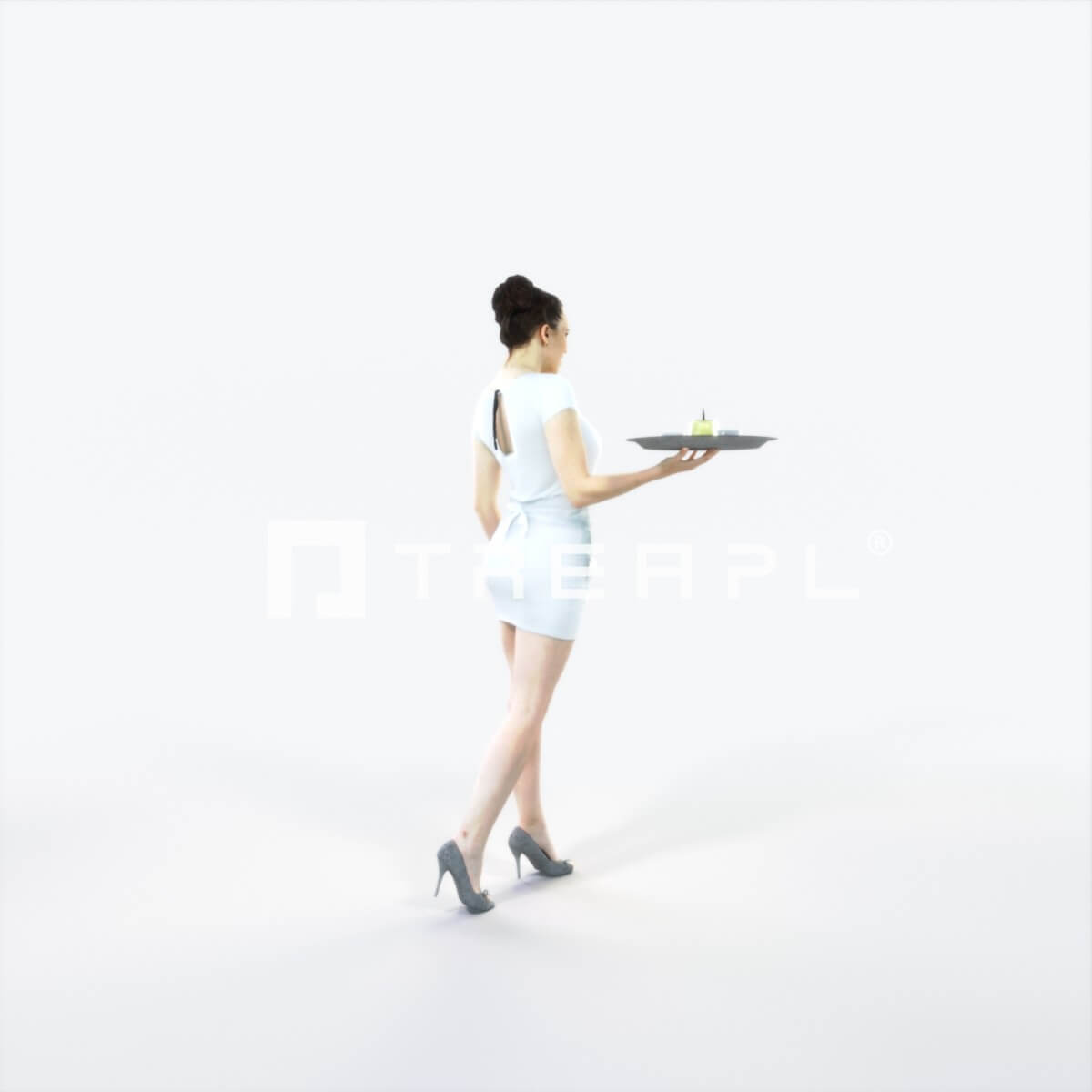 Dream 14M Waitress walking Working Woman - 3D Model by Treapl