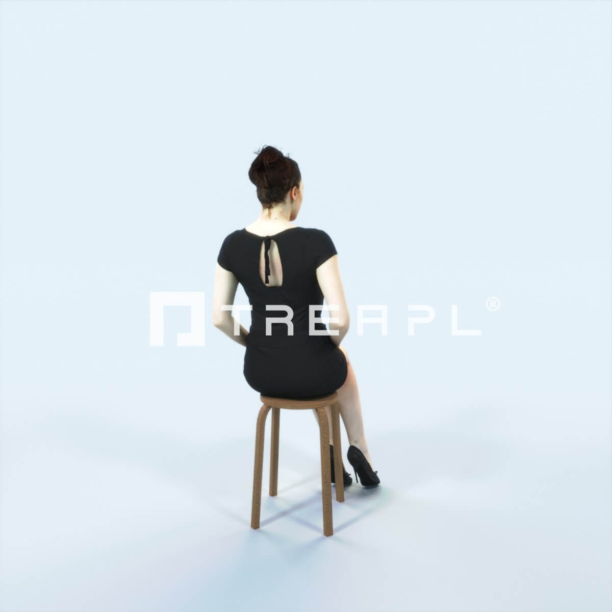 Dream 16B Listening Sitting Casual Woman (8k Textures) - 3D Model by Treapl