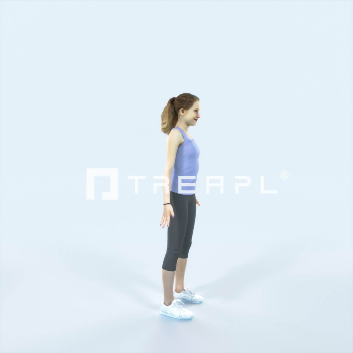 Essence 11F Animated Rigged Sports Teenage Girl - 3D Model by Treapl