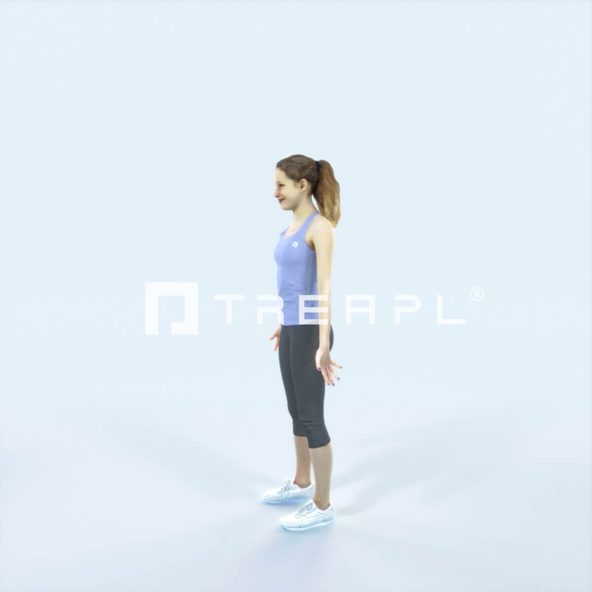 Essence 11F Animated Rigged Sports Teenage Girl - 3D Model by Treapl