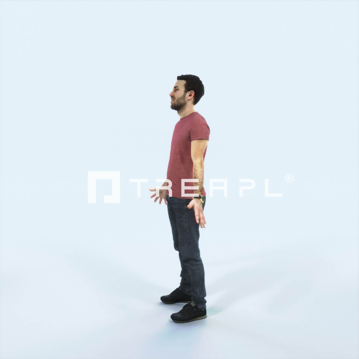 Flow 01A Animated Rigged Casual Man - 3D Model by Treapl