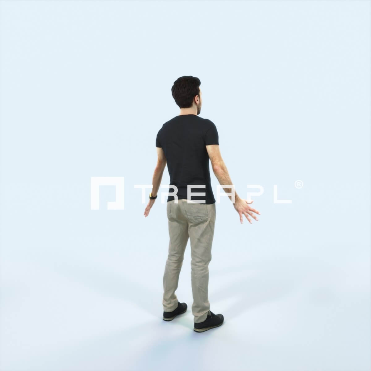 Flow 01I Animated Rigged Casual Man - 3D Model by Treapl