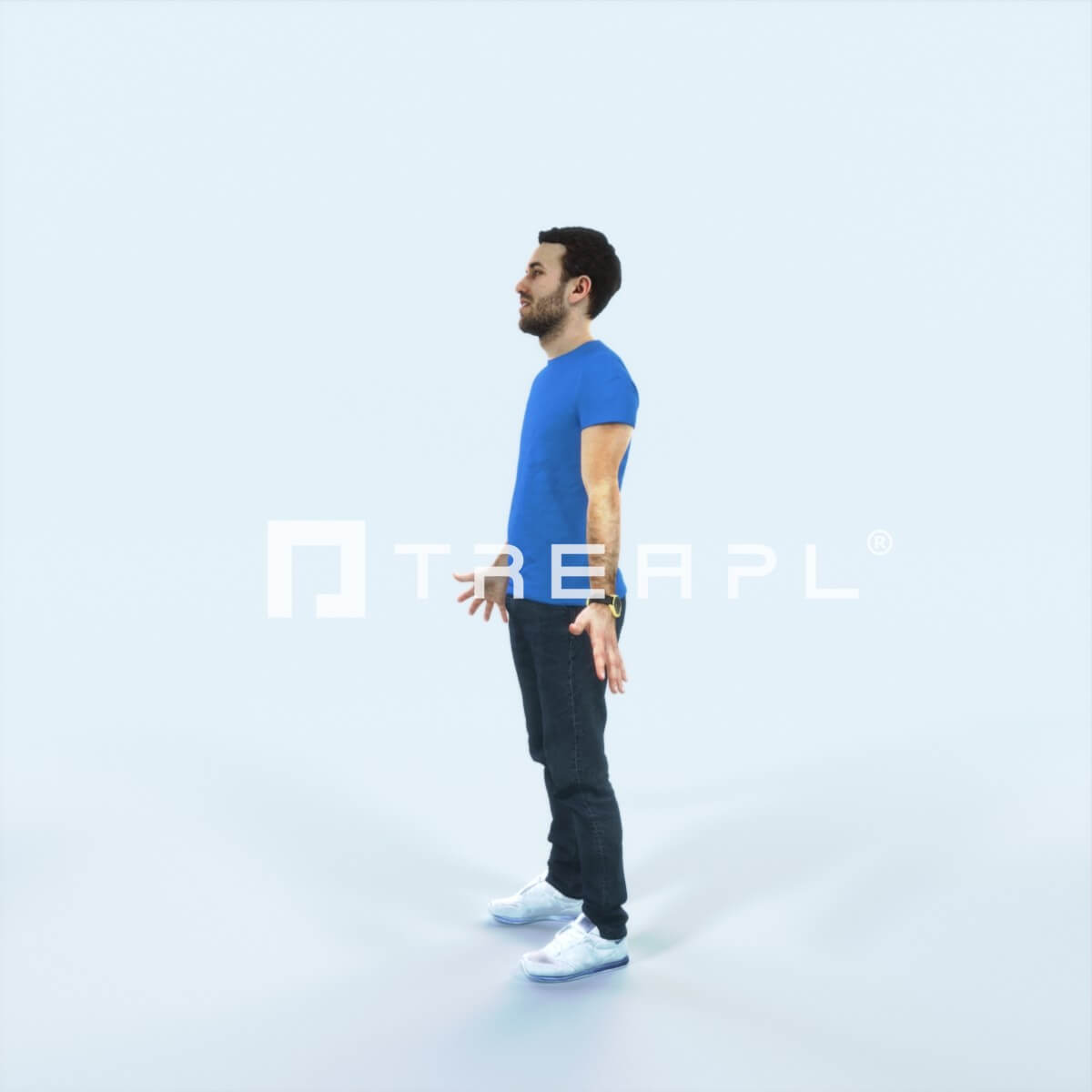 Flow 01K Animated Rigged Casual Man - 3D Model by Treapl