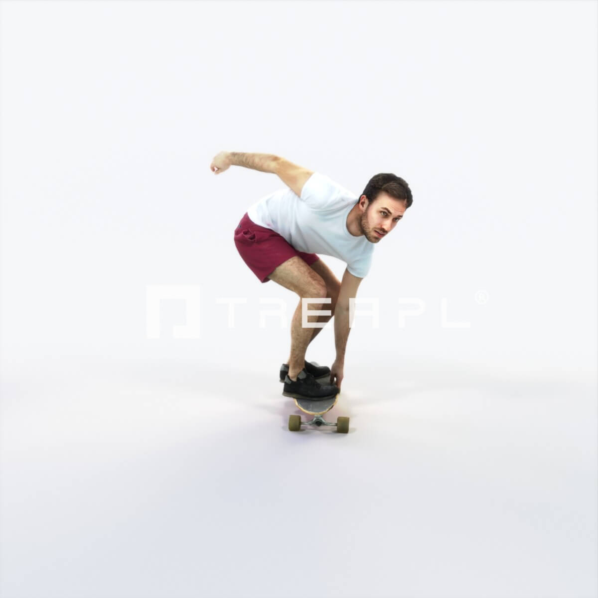 Flow 03E Riding a Skateboard Sports Man - 3D Model by Treapl