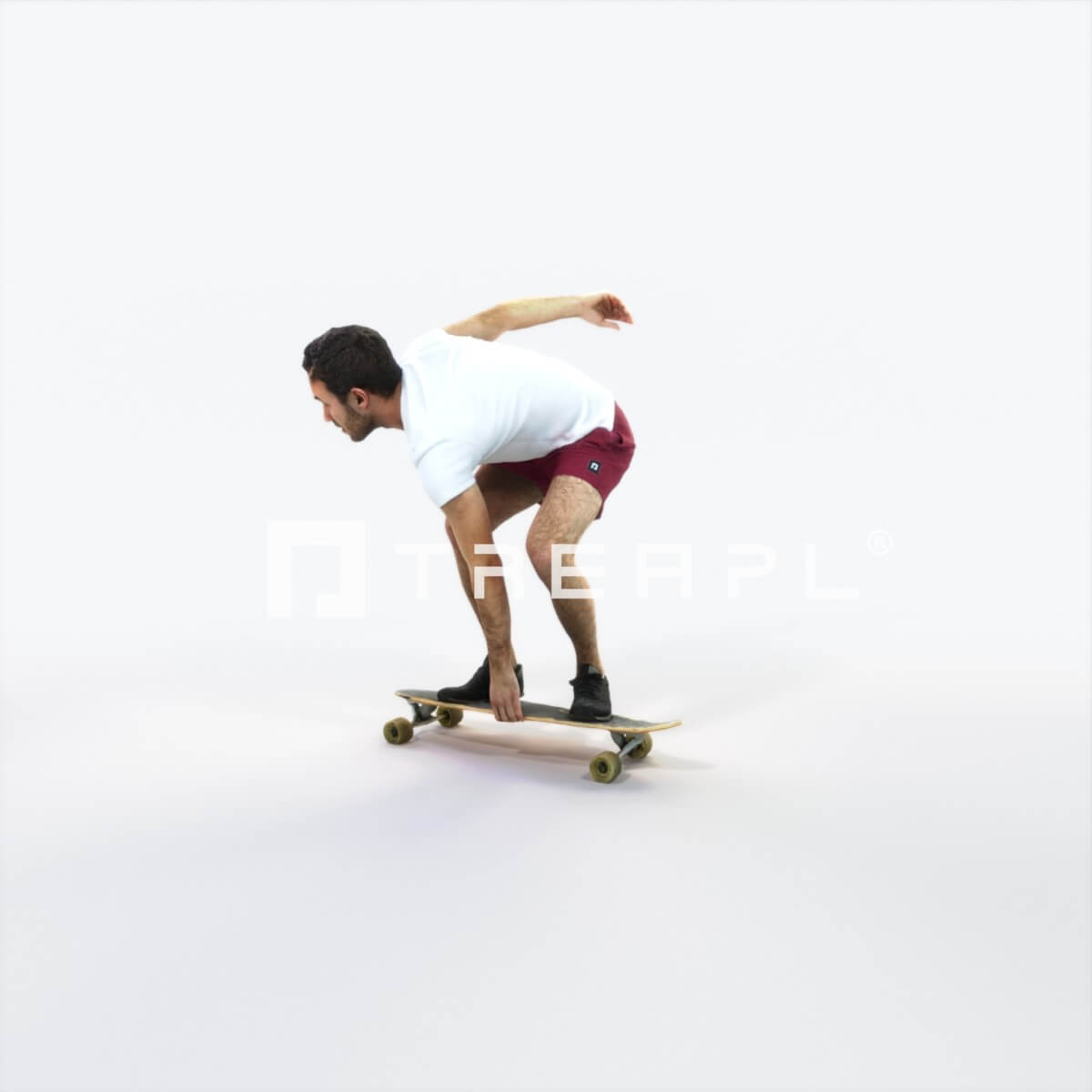 Flow 03E Riding a Skateboard Sports Man - 3D Model by Treapl