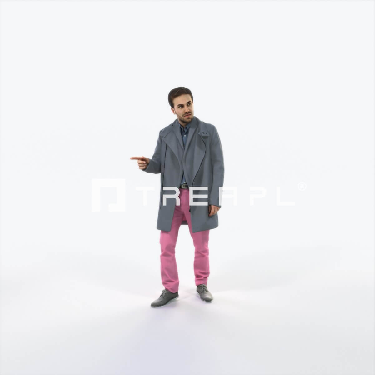 Flow 09J walking Elegant Man - 3D Model by Treapl