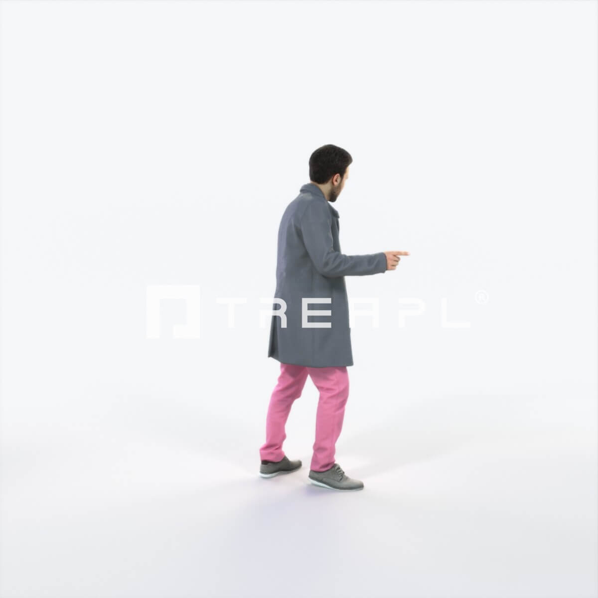 Flow 09J walking Elegant Man - 3D Model by Treapl