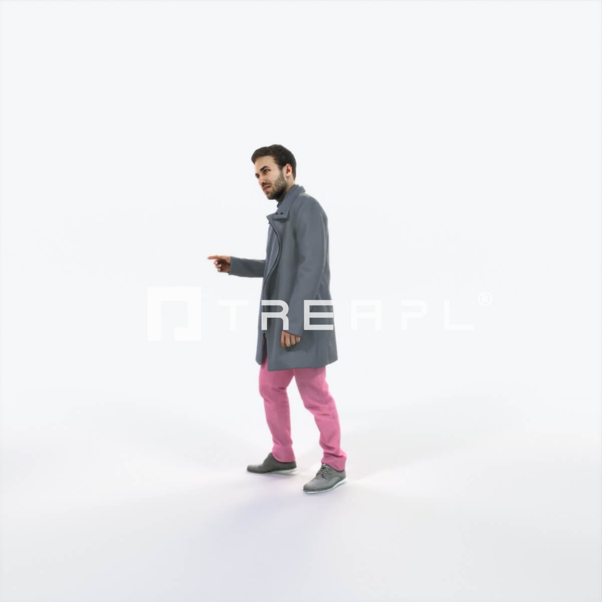 Flow 09J walking Elegant Man - 3D Model by Treapl