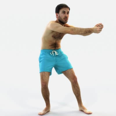 Flow 15A Beach Receiving Sports Man - 3D Model by Treapl