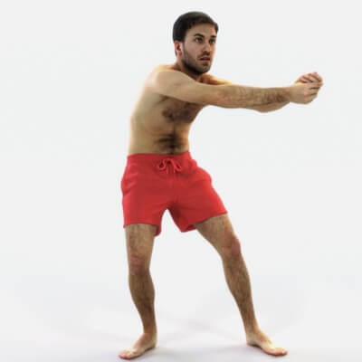 Flow 15F Beach Receiving Sports Man - 3D Model by Treapl