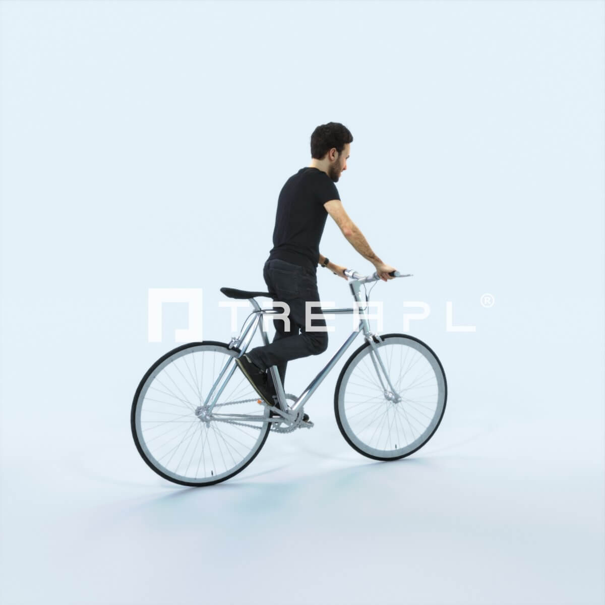 Flow 17C bicycle bike Casual Man (8k Textures) - 3D Model by Treapl
