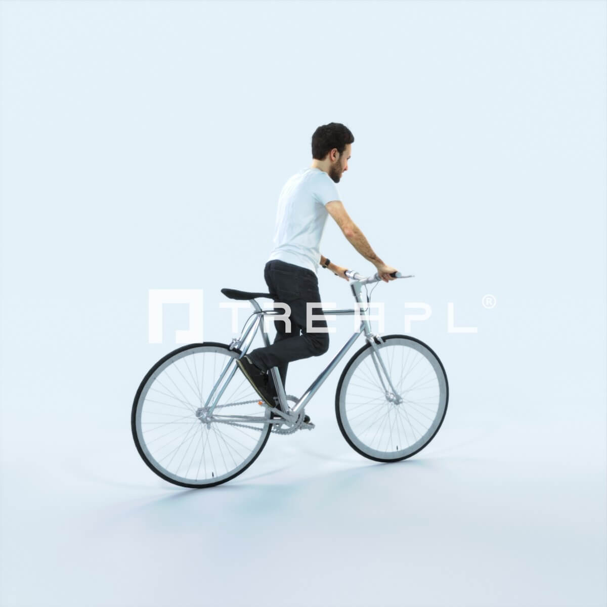 Flow 17D bicycle bike Casual Man (8k Textures) - 3D Model by Treapl