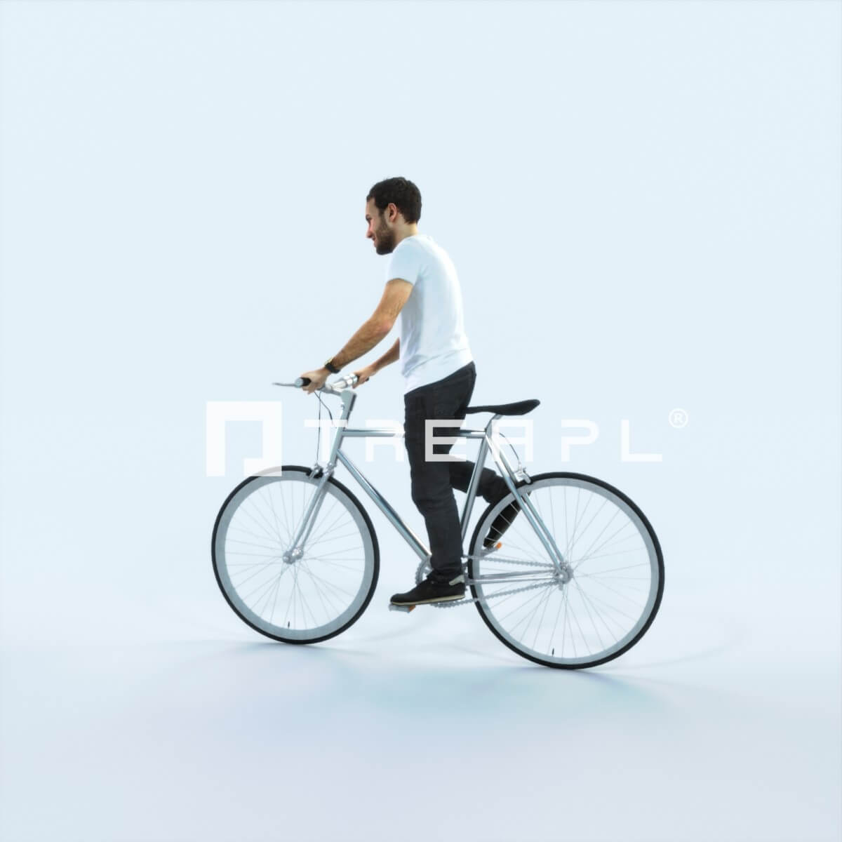 Flow 17D bicycle bike Casual Man (8k Textures) - 3D Model by Treapl