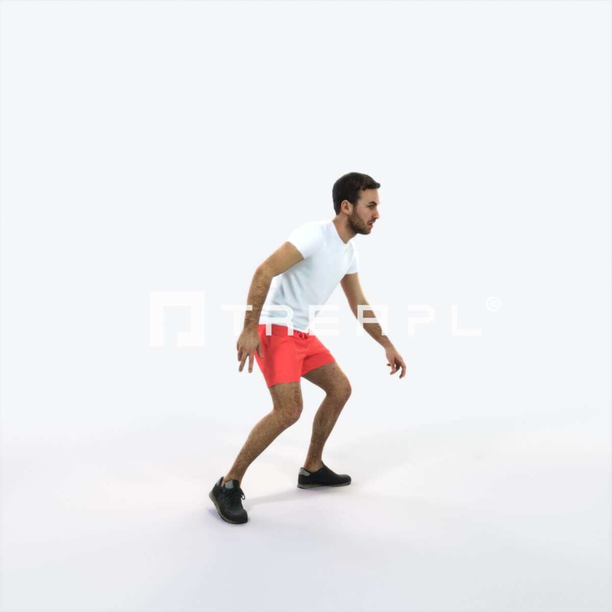 Flow 18F Football Changing Direction Sports Man - 3D Model by Treapl