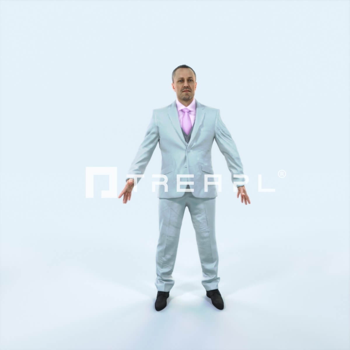 Fortitude 01E Animated Rigged Elegant Man - 3D Model by Treapl