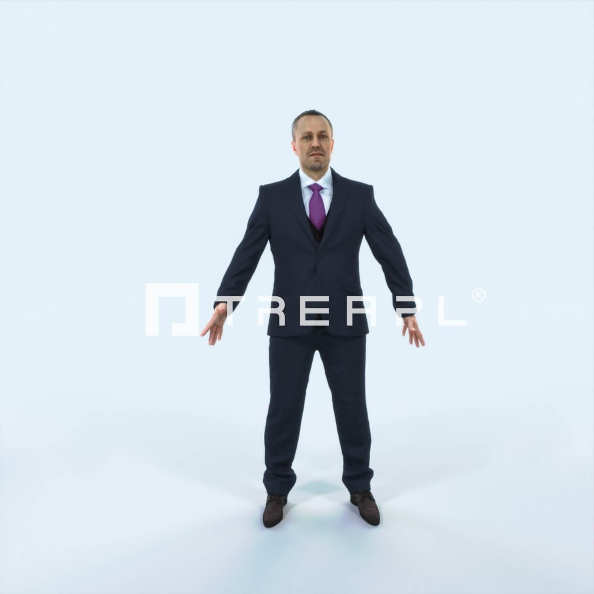 Fortitude 01F Animated Rigged Elegant Man - 3D Model by Treapl