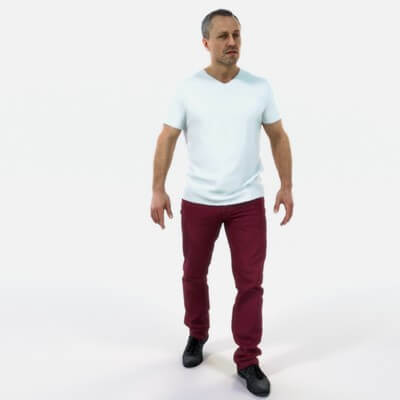 Fortitude 04H walking Casual Man - 3D Model by Treapl