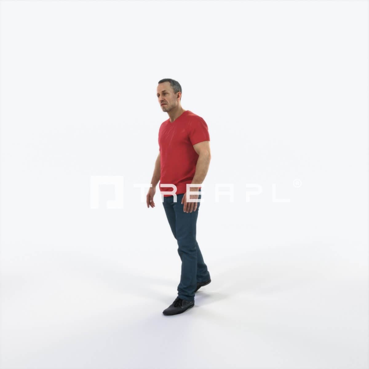 Fortitude 04L walking Casual Man - 3D Model by Treapl