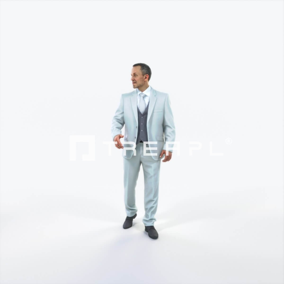 Fortitude 08D walking Elegant Man - 3D Model by Treapl