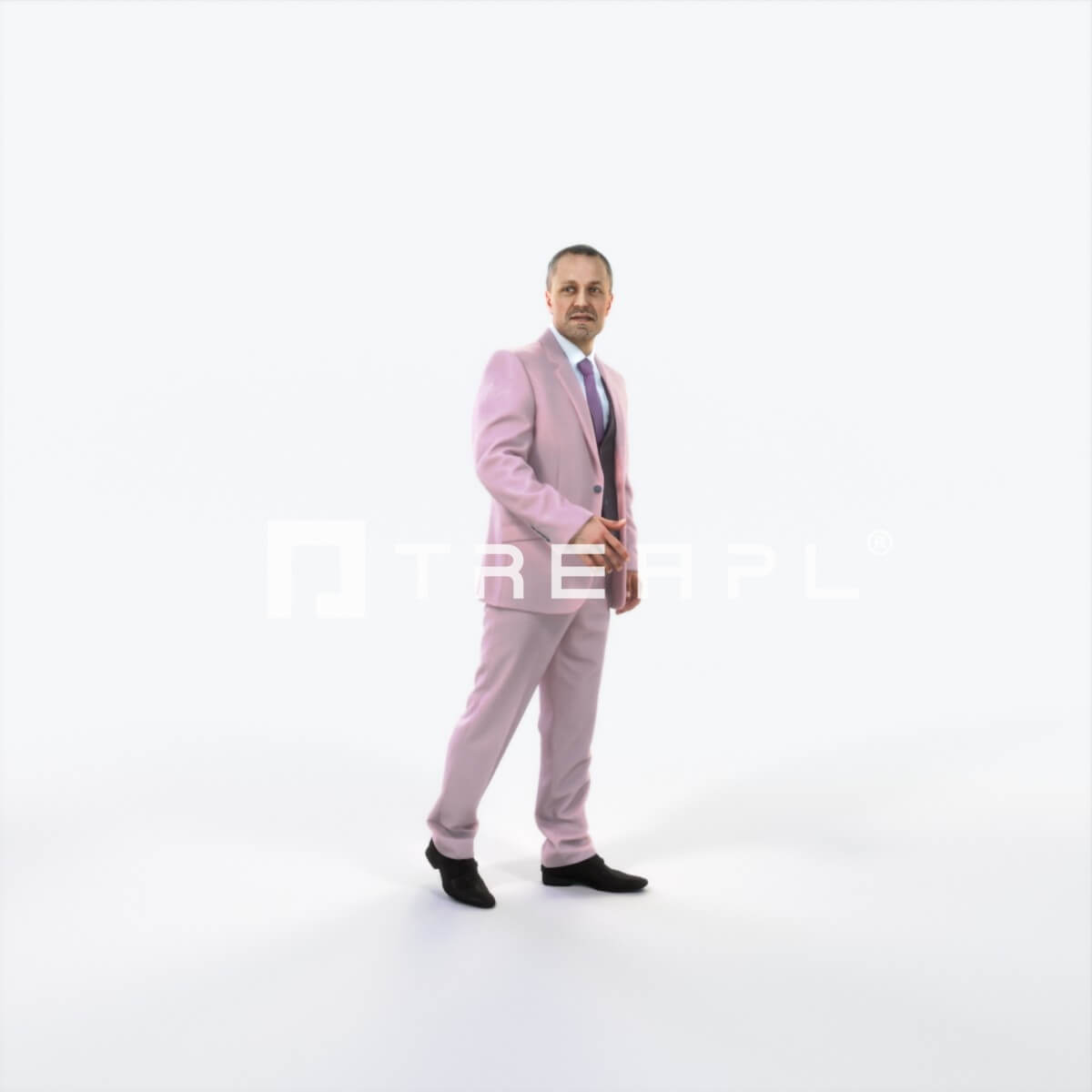 Fortitude 08K walking Elegant Man - 3D Model by Treapl