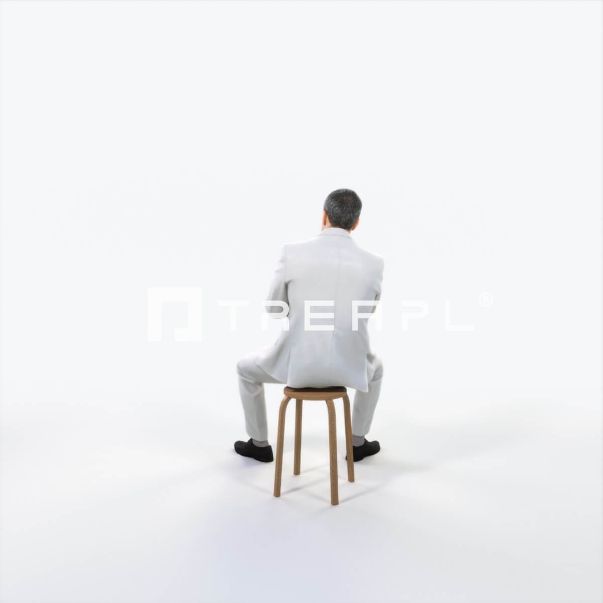 Fortitude 13C Clapping Sitting Elegant Man - 3D Model by Treapl