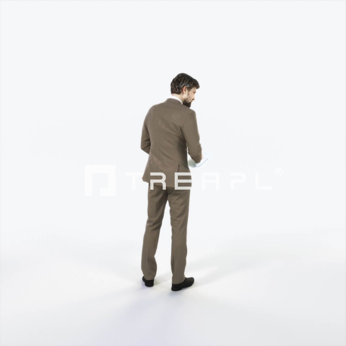 Ingrain 14G Explaining Documents Elegant Man - 3D Model by Treapl