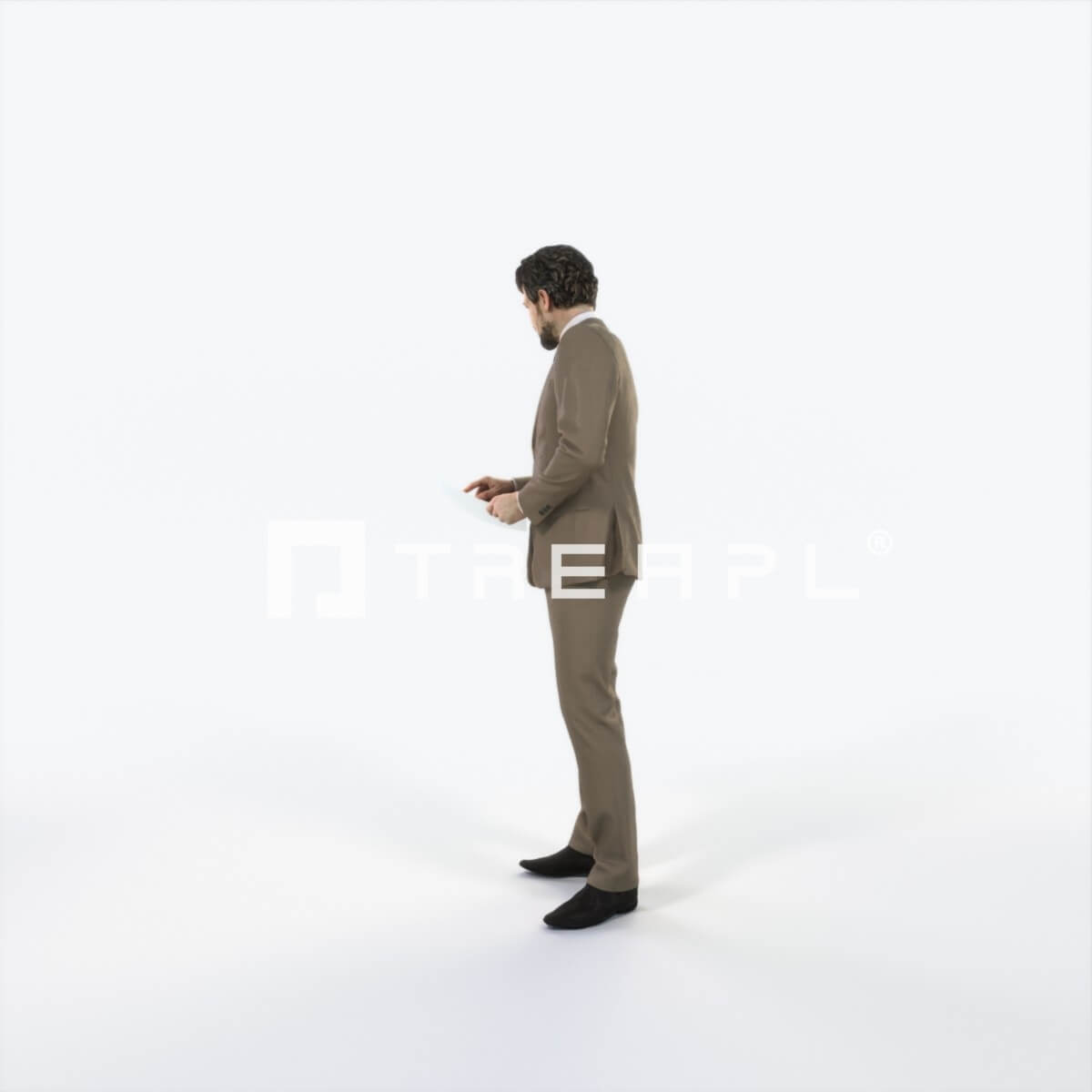 Ingrain 14G Explaining Documents Elegant Man - 3D Model by Treapl