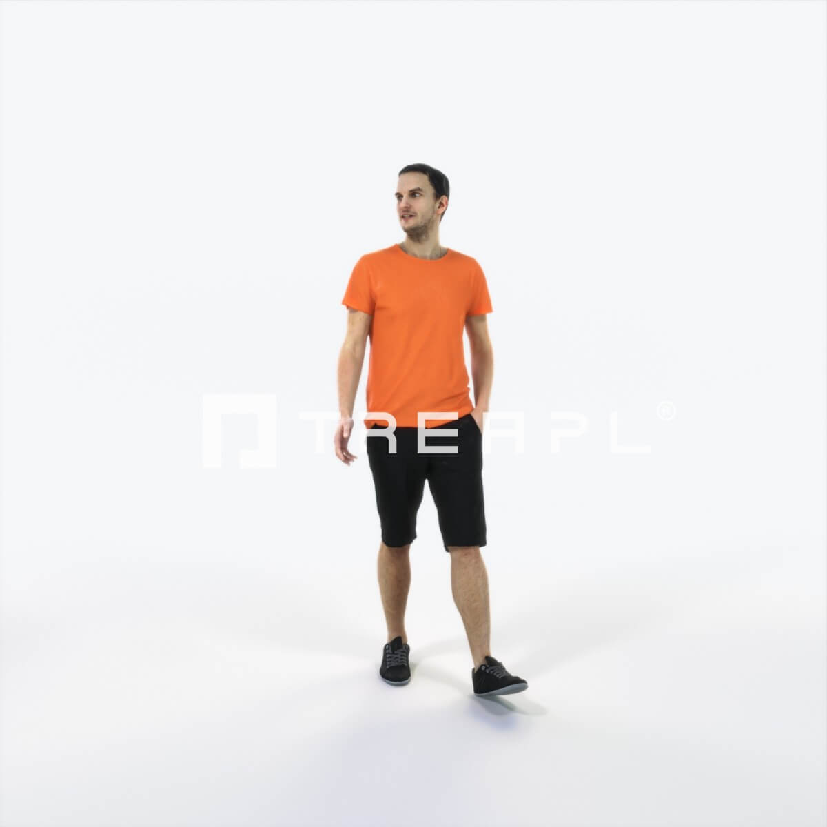 Jest 06H Explaining Summer walking Casual Man - 3D Model by Treapl