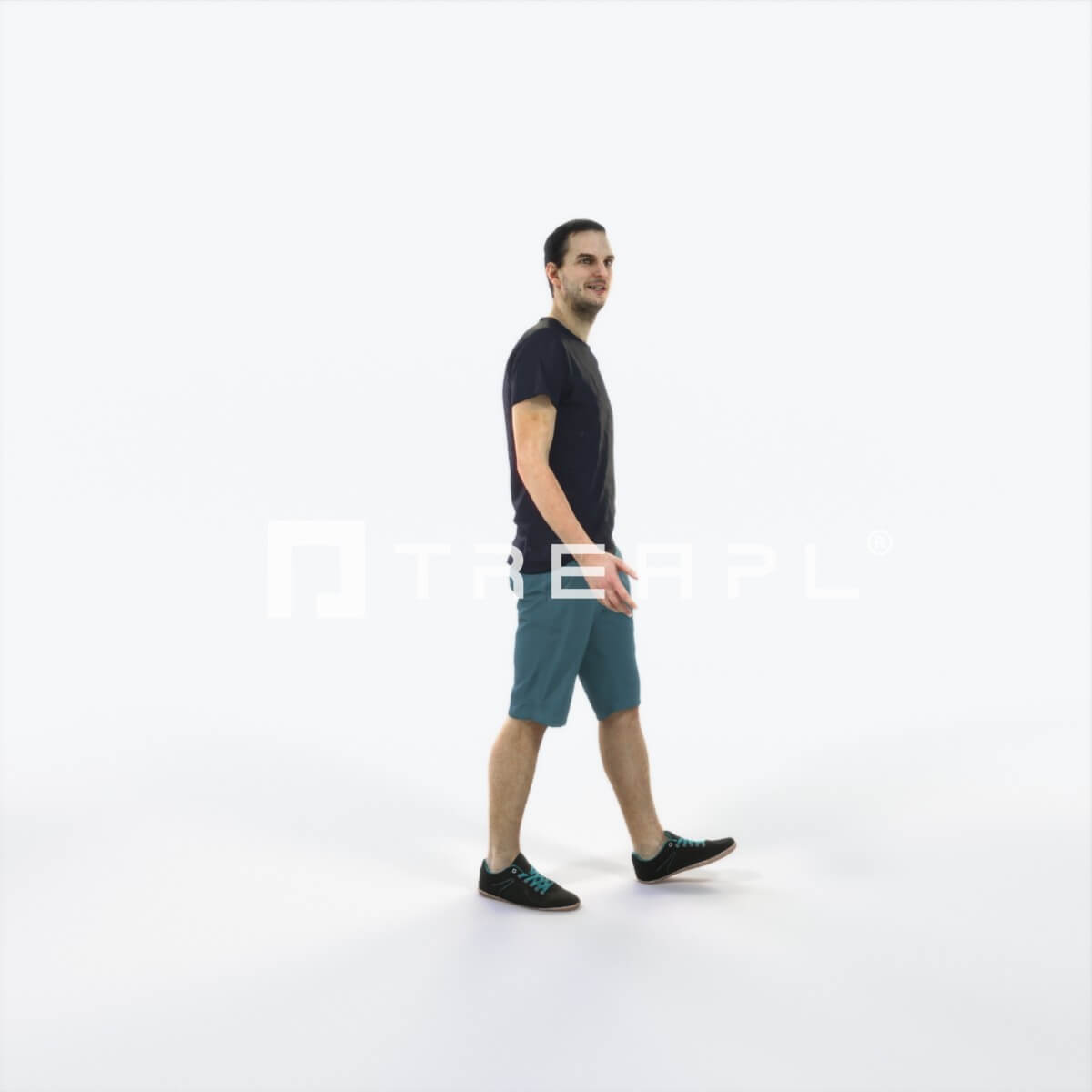 Jest 06J Explaining Summer walking Casual Man - 3D Model by Treapl