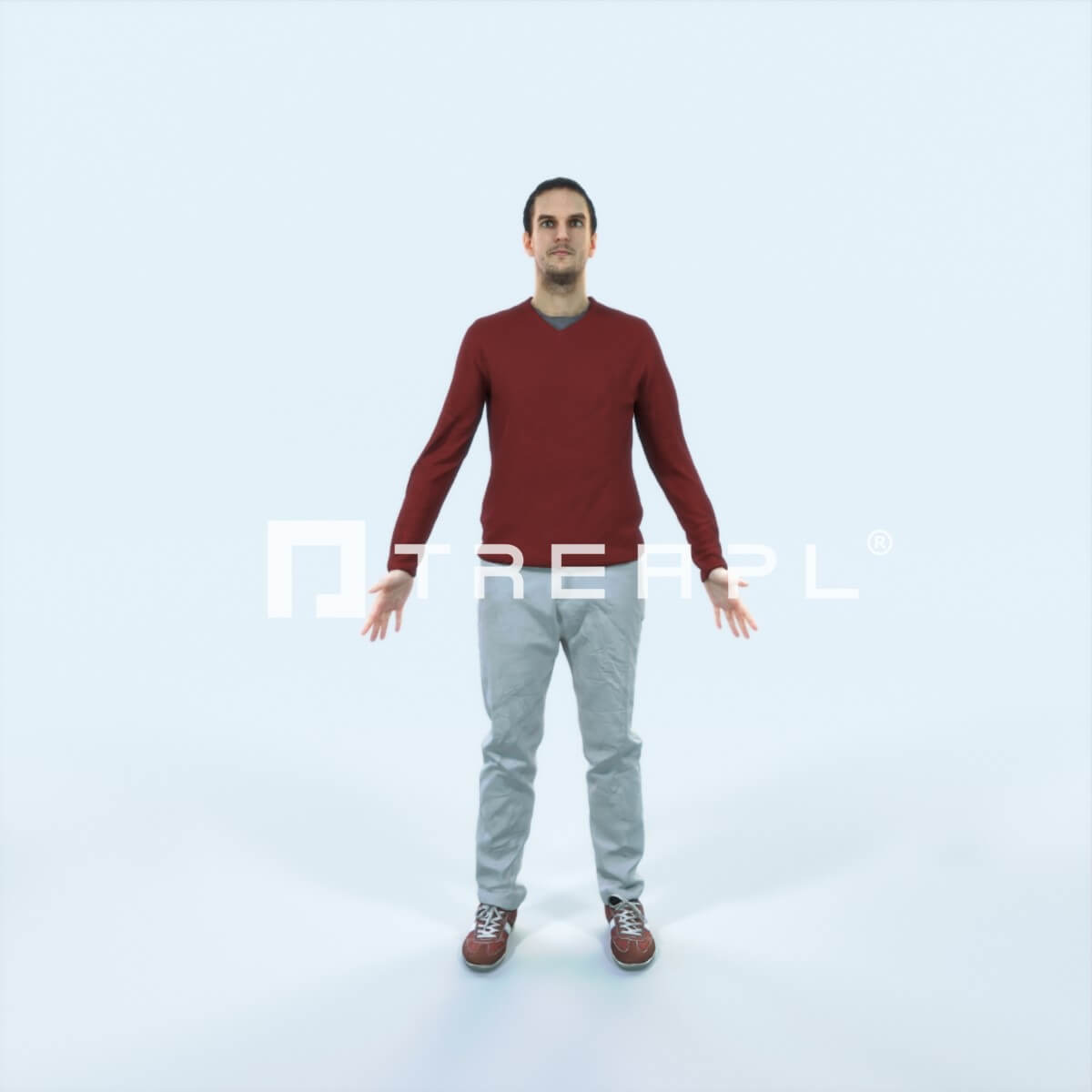 Jest 08J Animated Rigged Casual Man - 3D Model by Treapl