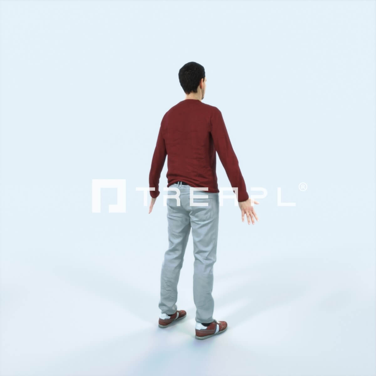 Jest 08J Animated Rigged Casual Man - 3D Model by Treapl