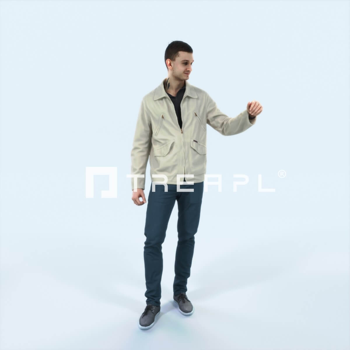 Lucky Wearing a Jacket 12I Couple Casual Man (8k Textures) - 3D Model ...