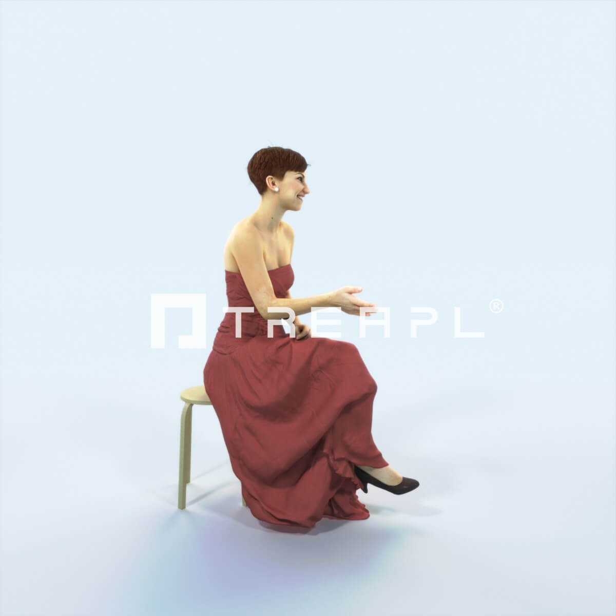 Luna 20E Explaining Sitting Event Elegant Woman (8k Textures) - 3D ...
