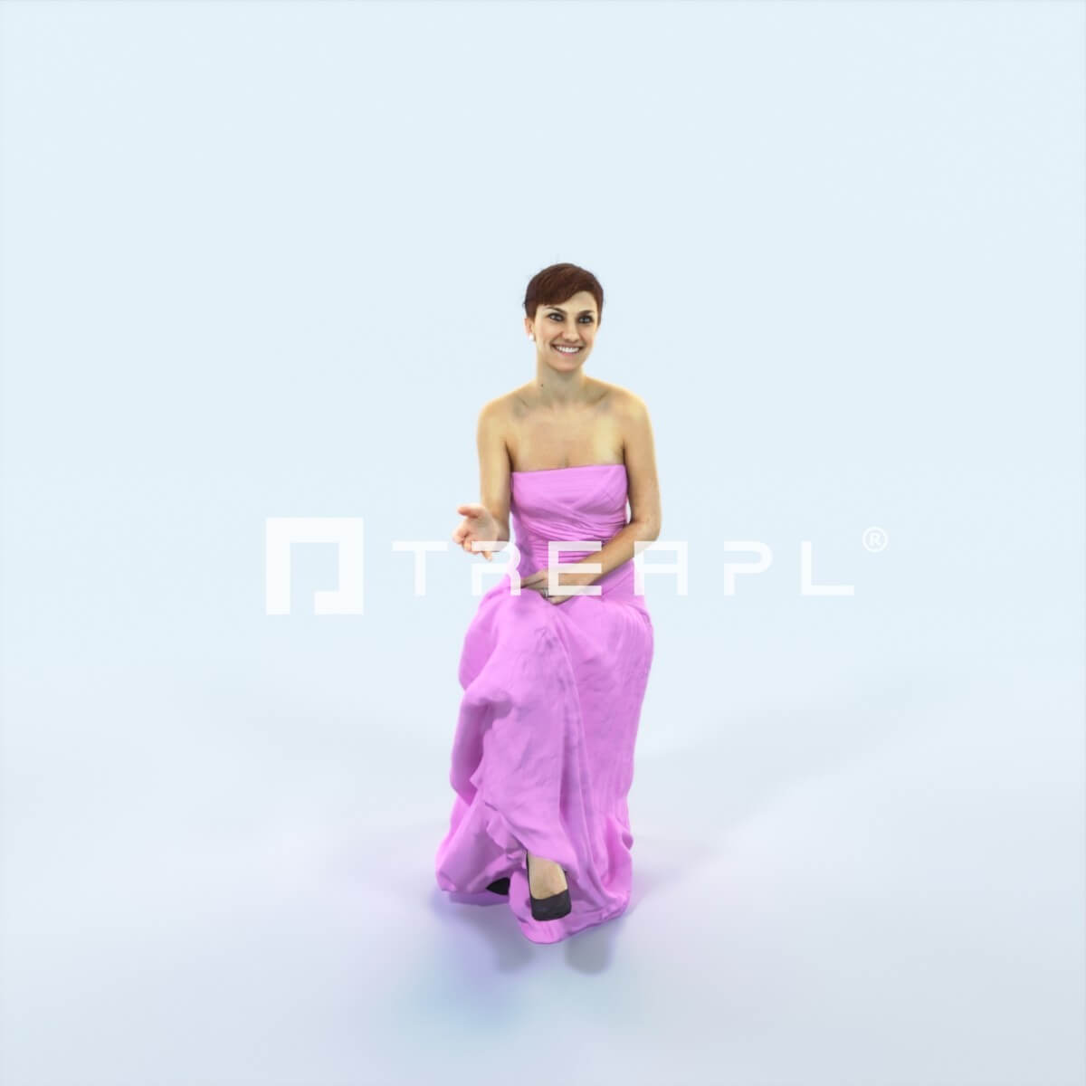 Luna 20F Explaining Sitting Event Elegant Woman (8k Textures) - 3D ...