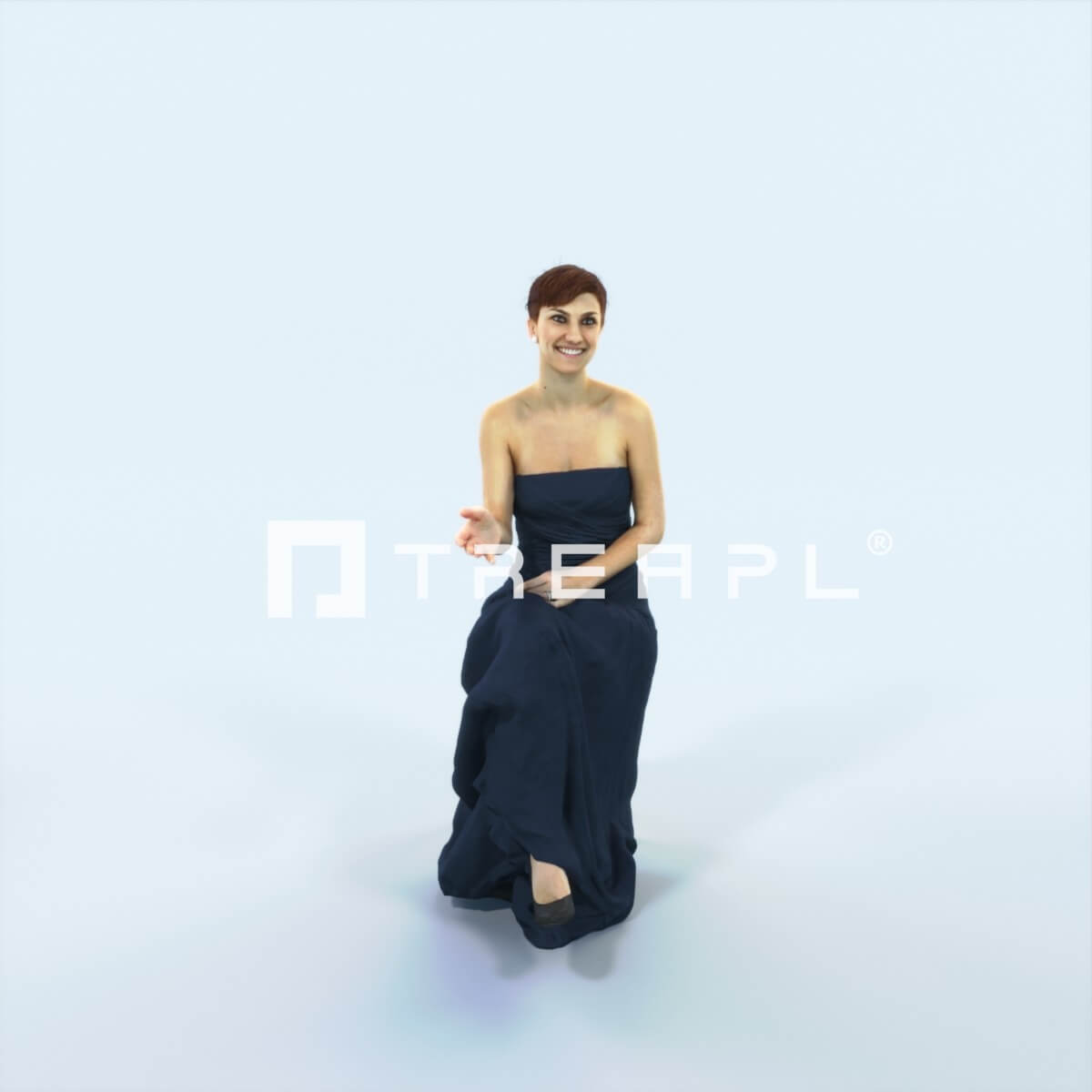 Luna 20H Explaining Sitting Event Elegant Woman (8k Textures) - 3D ...