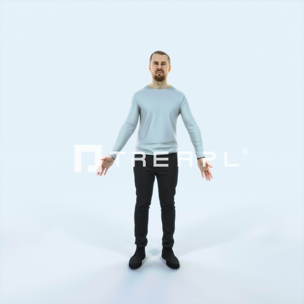 Master 01d Animated Rigged Casual Man 3d Model By Treapl