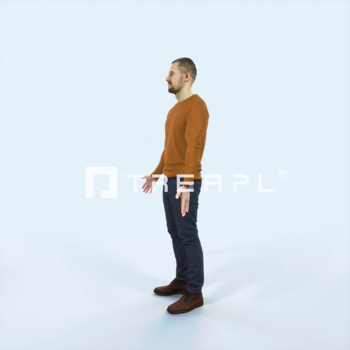 Master 01L Animated Rigged Casual Man - 3D Model by Treapl