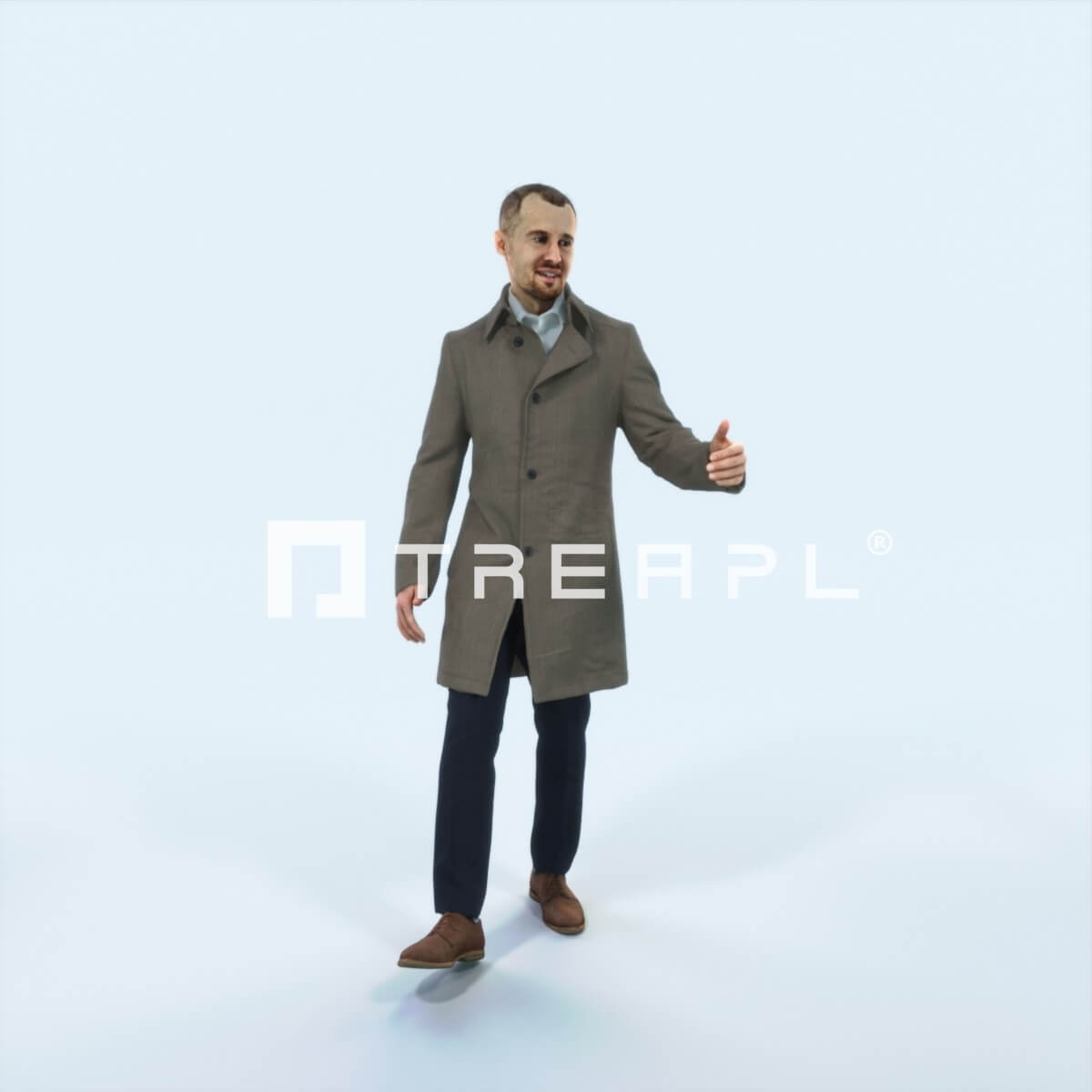 Master 10H Couple walking Business Man (8k Textures) - 3D Model by Treapl