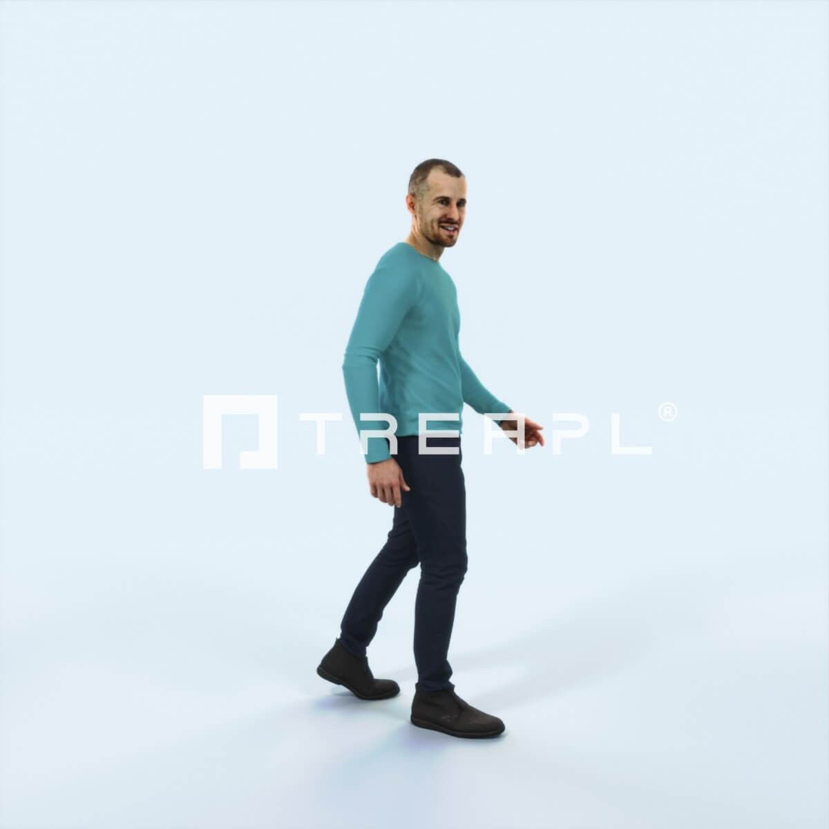 Master 20K Listening walking Casual Man (8k Textures) - 3D Model by Treapl