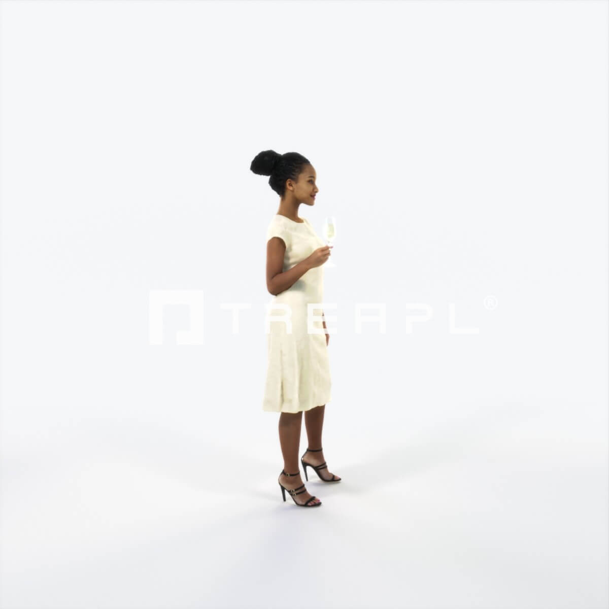 May 30D Holding Event Elegant Woman - 3D Model by Treapl