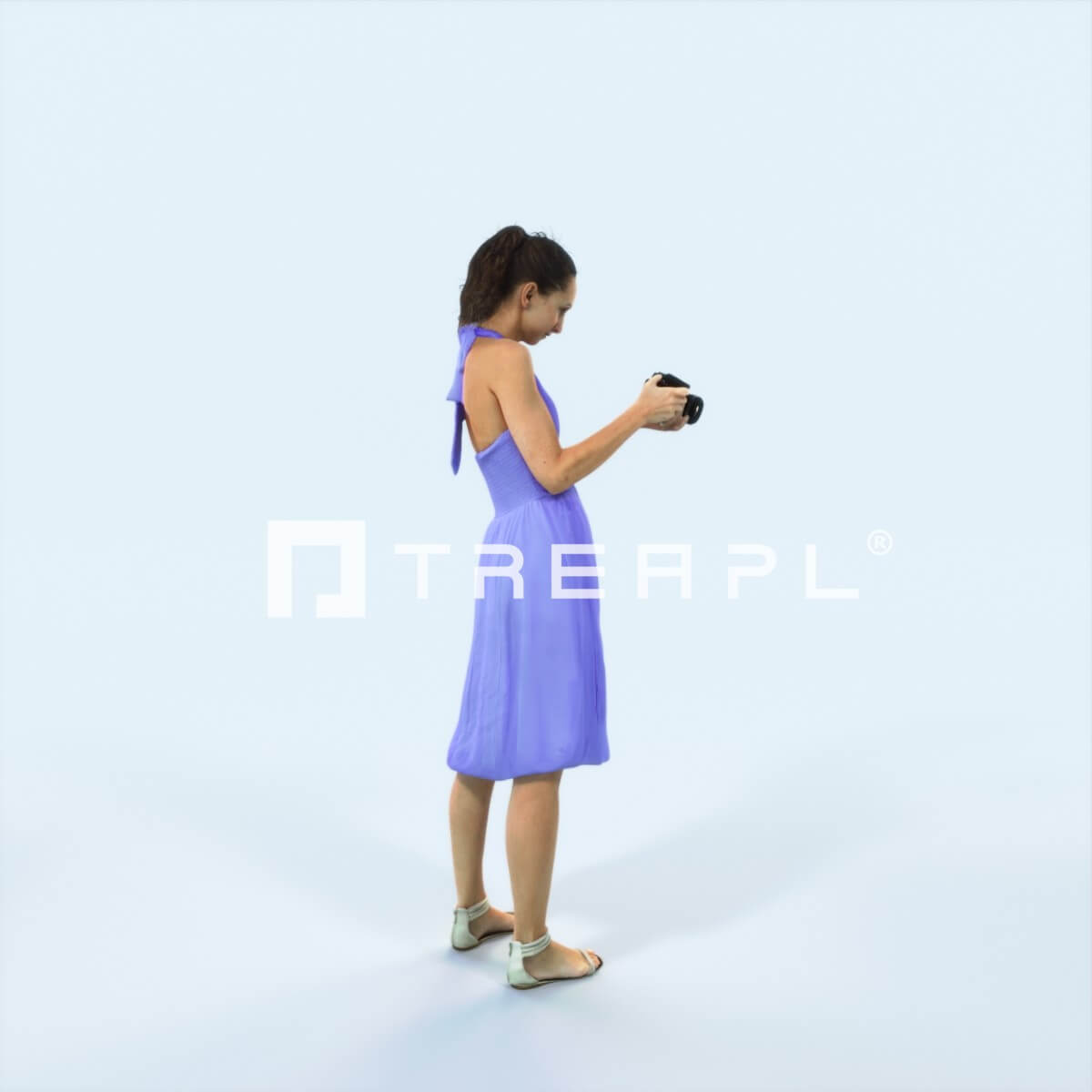 Mirage 13G Summer Camera Photographer Casual Woman (8k Textures) - 3D Model by Treapl