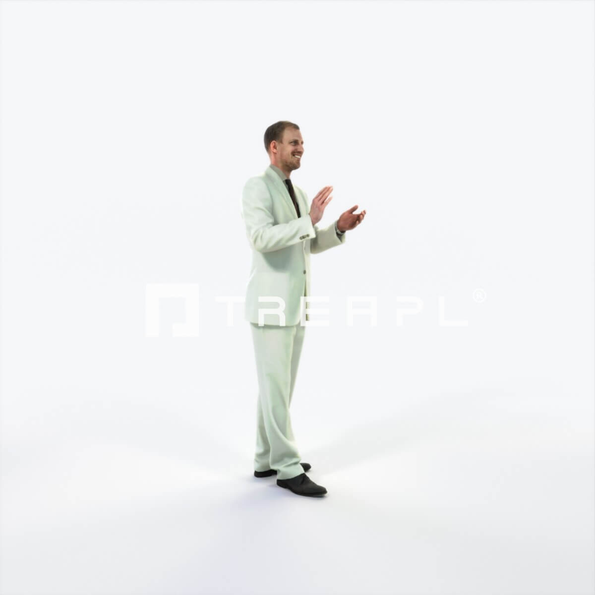Mistery 07D Clapping Elegant Man - 3D Model by Treapl