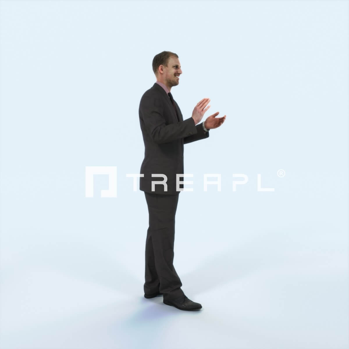 Mistery 07E Clapping Elegant Man (8k Textures) - 3D Model by Treapl