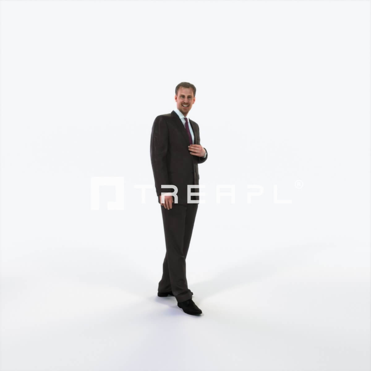 Mistery 09J Listening Elegant Man - 3D Model by Treapl