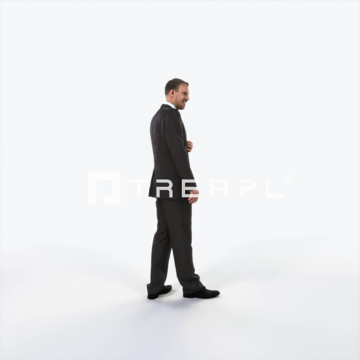 Mistery 09J Listening Elegant Man - 3D Model by Treapl