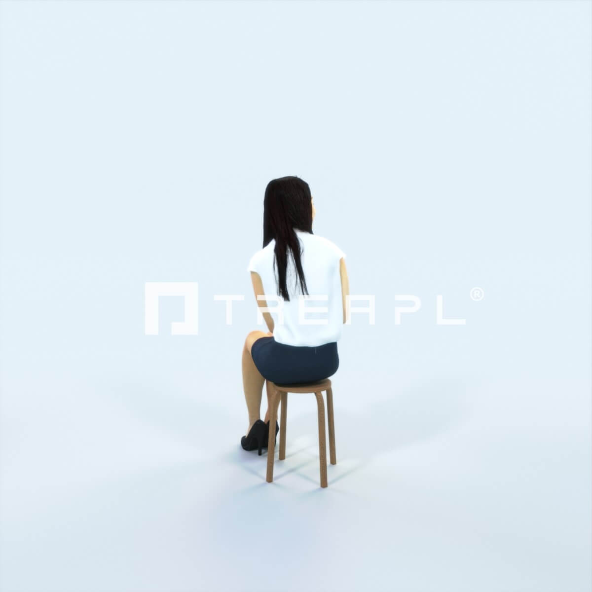 Passion 18H Observing Clapping East Asian Sitting Casual Woman (8k ...
